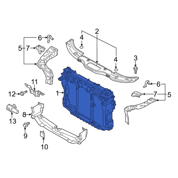 Mazda OE TK4853110A - Front Radiator Support Panel