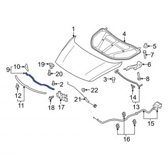 Mazda CX-9 Hood Weatherstripping Seals — CARiD.com