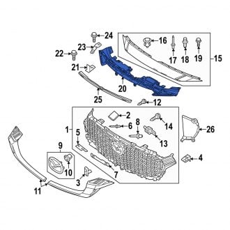 Mazda Radiator Support Covers - Upper, Front | CARiD