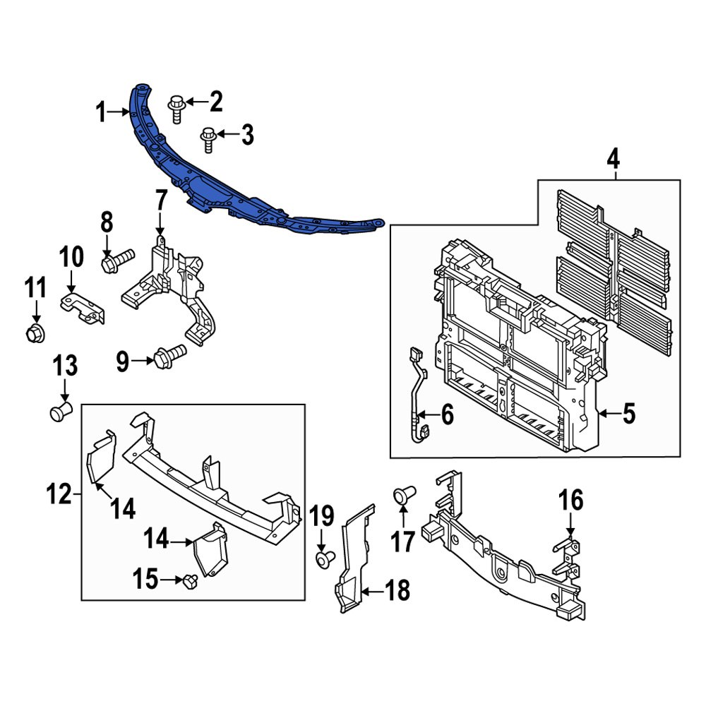 Mazda OE VA4053150A - Front Radiator Support Tie Bar