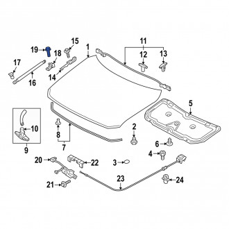 Mazda CX-50 Replacement Hood Hardware — CARiD.com