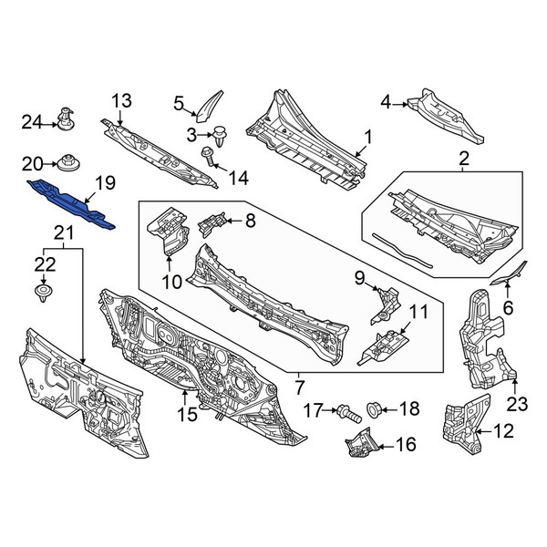 Mazda OE VA4068611A - Front Upper Engine Compartment Insulation