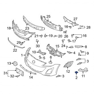 Mazda Protege Header Panel Brackets & Hardware — CARiD.com