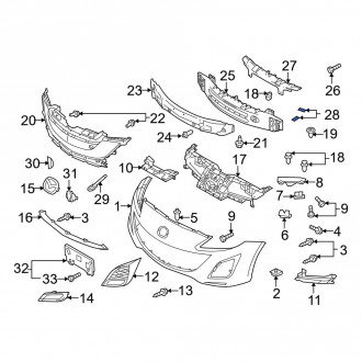 Mazda 3 OEM Bumpers | Genuine Front & Rear Bumpers — CARiD.com