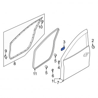 Mazda 3 Door Moldings | Side, Edge, Belt – CARiD.com