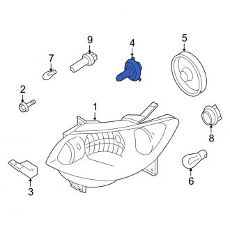 Mazda 2 Headlight Components | Brackets, Adapters — CARiD.com