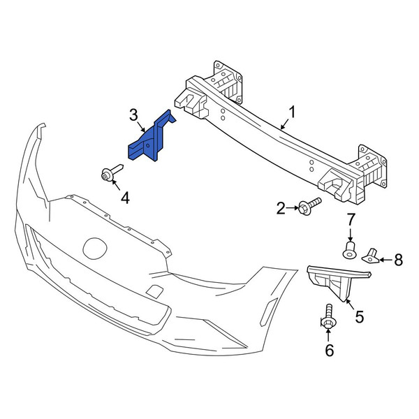 Mazda OE NA1J50A21 - Front Radiator Support Air Duct
