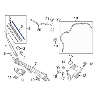 Mazda Miata MX-5 OEM Wiper Blade & Washer Parts - Motors, Arms | CARiD
