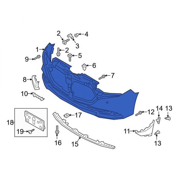 Mazda OE BDTS50031EBB - Front Bumper Cover