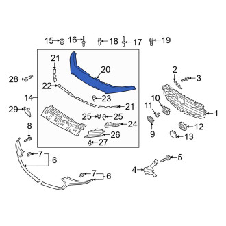 Mazda Radiator Support Covers | Upper, Front — CARiD.com
