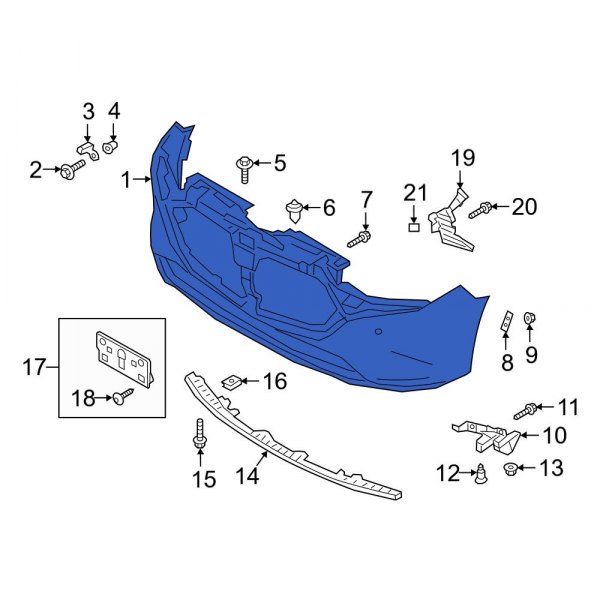 Mazda OE BCKN50031DBB - Front Bumper Cover