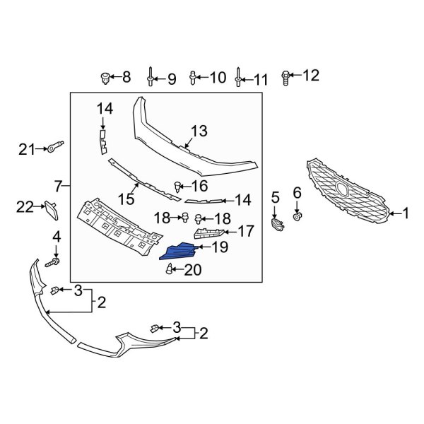 Mazda OE BCKA50162B - Front Left Inner Bumper Cover Spacer Panel