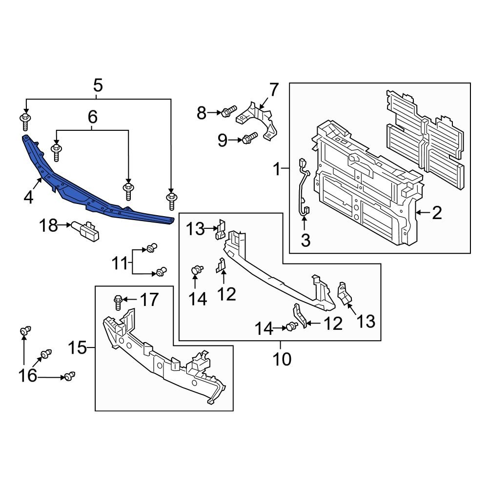Mazda OE BCJH53150B - Front Radiator Support Tie Bar