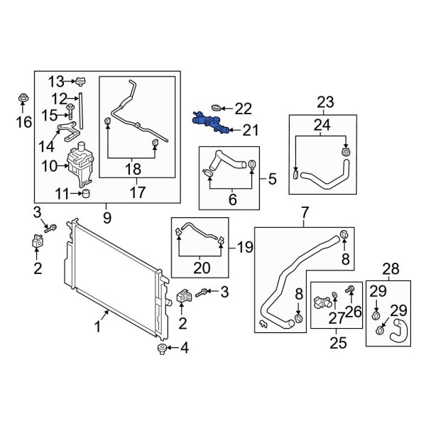 Mazda OE PAF115175 - Engine Coolant Filler Neck