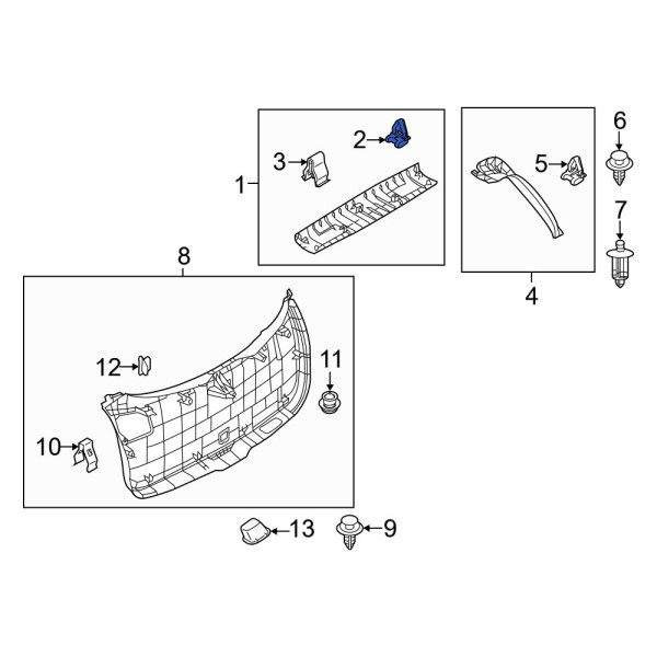 Mazda OE KD4568865 - Headliner Clip