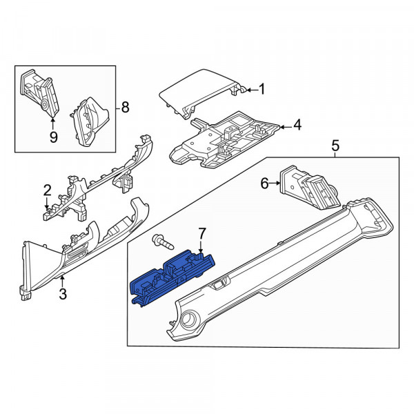 Mazda OE KBB355220A02 - Center Dashboard Air Vent