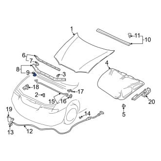 Mazda CX-9 Replacement Hoods - Hinges, Supports | CARiD