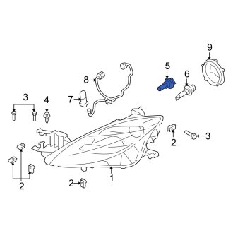 Mazda CX-5 OEM Headlight Components — CARiD.com