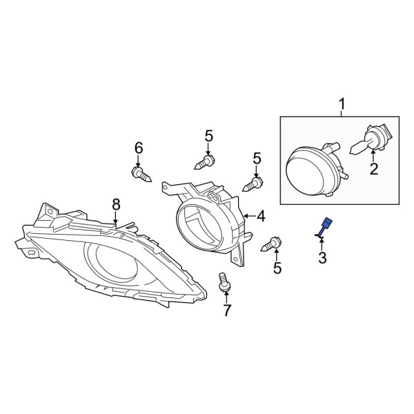 Mazda OE G3Y167SH3 - Front Fog Light Wiring Harness