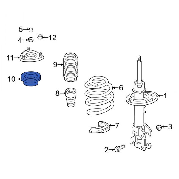 Mazda OE B45A3438XA - Front Suspension Strut Bearing