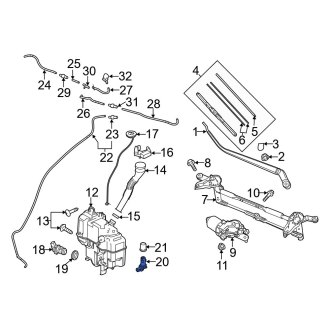 Mazda OEM Wiper Blade & Washer Parts | Motors, Wiper Arms — CARiD.com