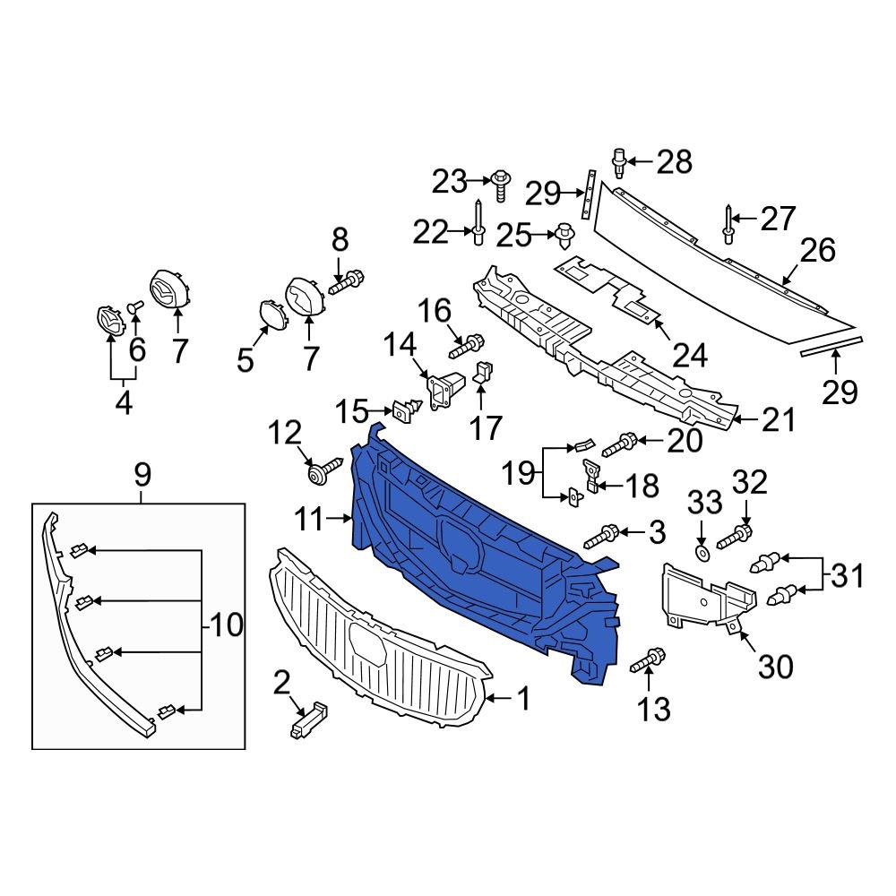 Mazda OE GSH750712B - Front Lower Grille Reinforcement