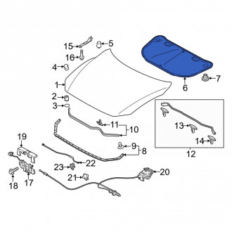 Mazda 6 Under Hood Insulations | Pads, Liners — CARiD.com