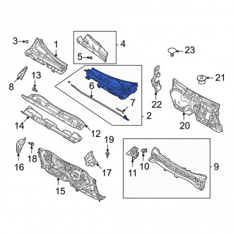 Mazda MX-30 Cowl Panels & Parts - Vent Grills | CARiD