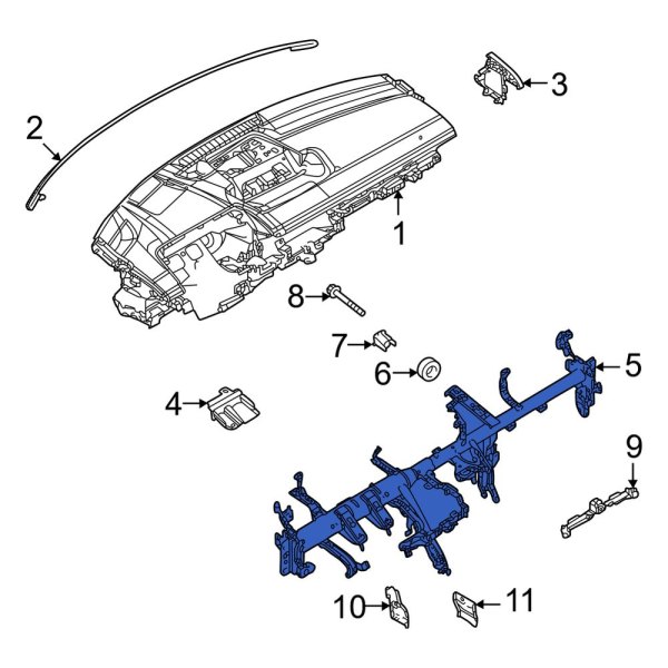 Mazda OE DN4E60420 - Instrument Panel Reinforcement