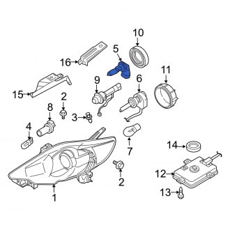 Mazda CX-5 Headlight Components | Brackets, Adapters — CARiD.com