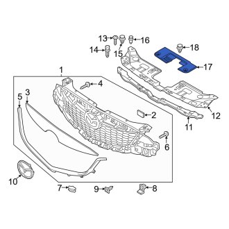 Mazda Radiator Support Covers - Upper, Front | CARiD