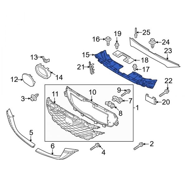 Mazda OE KB8A50717D - Front Radiator Support Access Cover