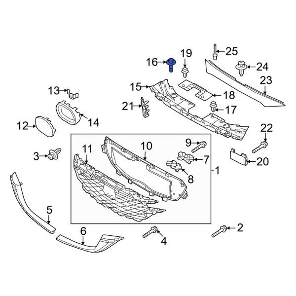 Mazda OE KSD550721 - Grille Emblem Bracket