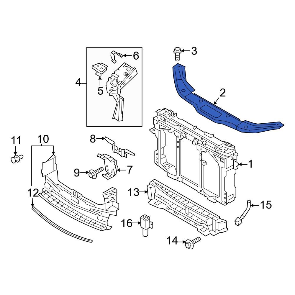 Mazda OE K69A53150 - Front Radiator Support Tie Bar