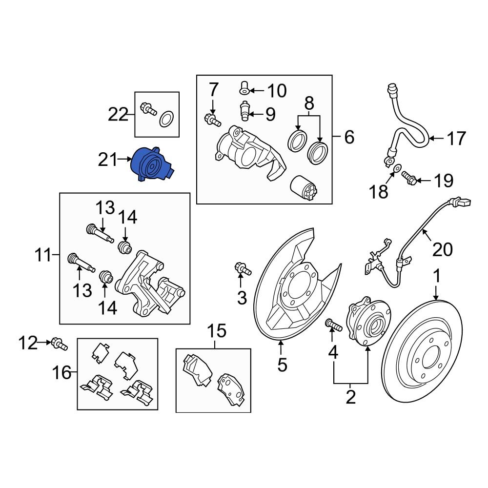 Mazda OE KA0G268EXA - Rear Parking Brake Actuator