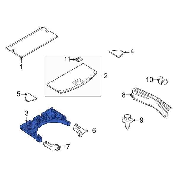 Mazda OE KSD4688M3 - Rear Spare Tire Compartment