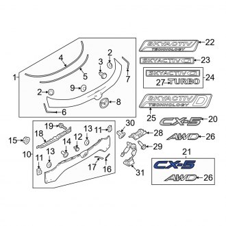 Mazda CX-5 OEM Trunks & Parts - Lids, Rear Panels | CARiD