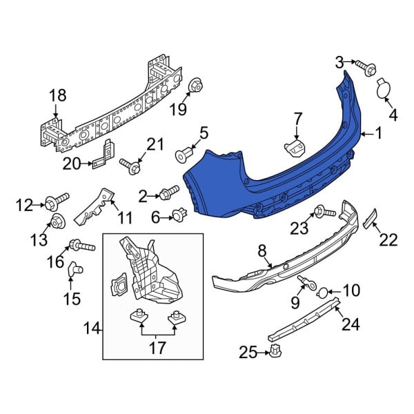 Mazda OE KSD550031ABB - Front Upper Bumper Cover