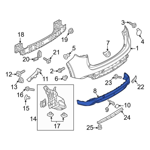 Mazda OE KSD550031ABB - Front Upper Bumper Cover