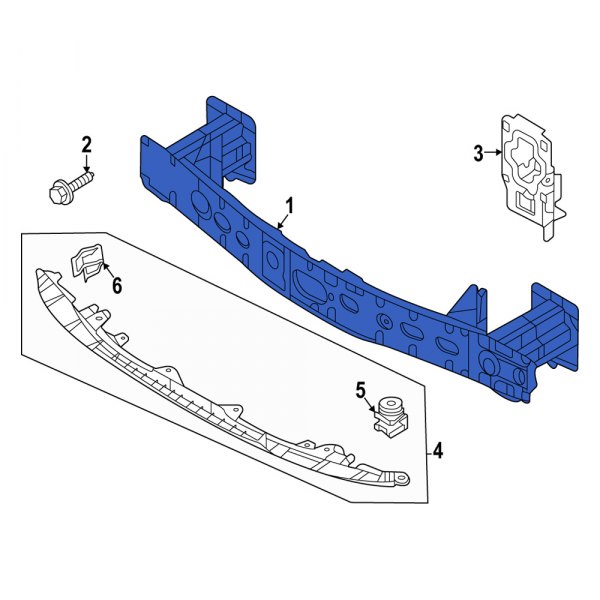 Mazda OE DGH950070A - Front Bumper Impact Bar