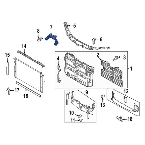 Mazda OE BDTS5215YA - Front Hood Latch Support