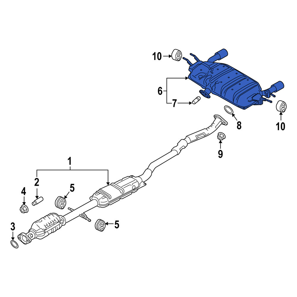 Mazda OE PY4X40100A - Exhaust Muffler