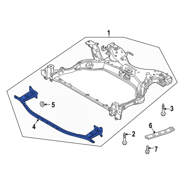 Mazda OE BCYE34880 - Front Engine Cradle Bracket