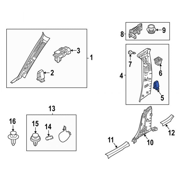 Mazda OE KD4568865 - Headliner Clip