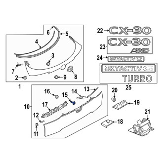 Mazda CX-30 OEM Trunks & Parts | Lids, Rear Panels — CARiD.com