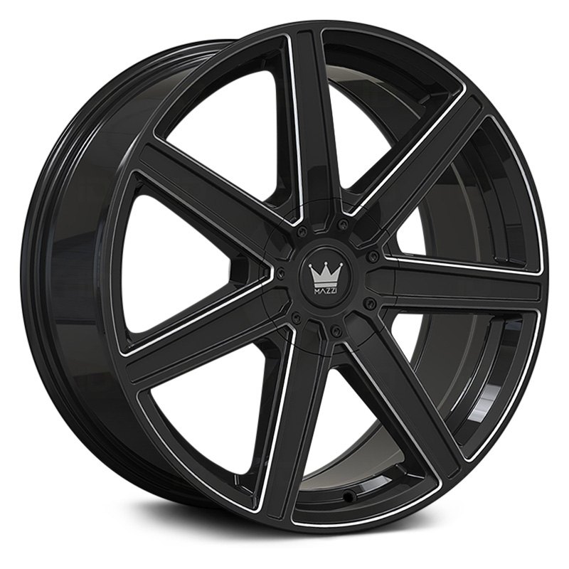 MAZZI® 376 LAGUNA Wheels - Gloss Black with Milled Spokes Rims