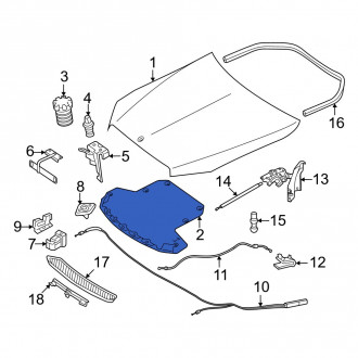 Mercedes C Class Under Hood Insulations - Pads, Liners | CARiD