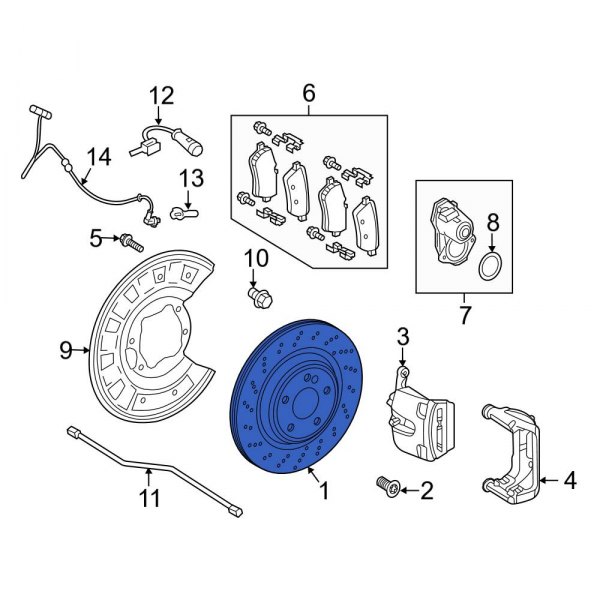 Mercedes-Benz OE 2534230000 - Rear Disc Brake Rotor