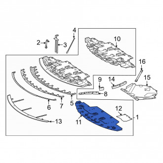Mercedes Radiator Support Covers | Upper, Front — CARiD.com