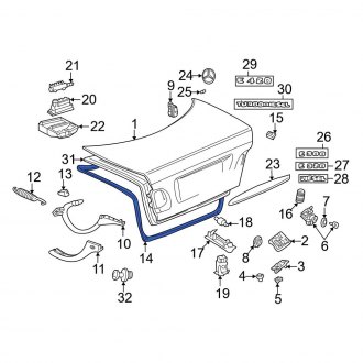 Mercedes E Class Trunk & Tailgate Seals — CARID.com